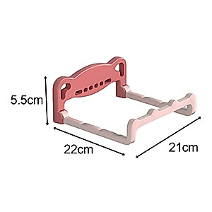 Gralara Foldable Washbasin Hanger, Wall Hanging Washbasin Stand,Waterproof, Punch Free Basin Storage Rack Washbasin Rack for Household Bathroom Toilet, Pink