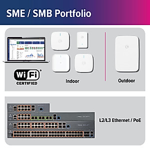 Cambium Networks cnPilot e410 Wi-Fi 5 Indoor Commercial Wireless Access Point (WAP) - US - Powered by PoE - Enhanced Roaming up to 1000 Devices - 2x2 (FCC) - PL-E410X00B-US