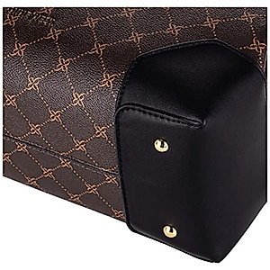 NINE WEST womens Brooklyn Jet Set Carryall SATCHEL, Brown/Black, One Size US