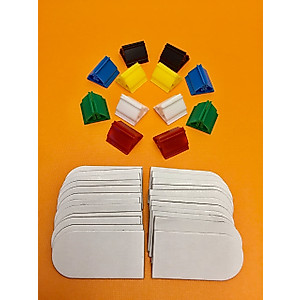 Game Board Markers - 12 Stands Plus 24 White Die Cut Cards - Board Game Card Stand -DIY Game Board Pieces - Yardware etcetera