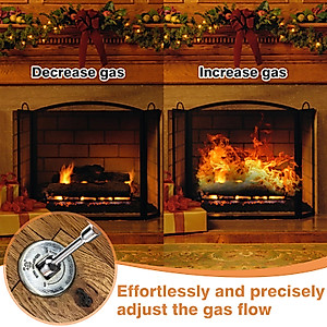 Acostop Universal Valve Key for Gas Fireplaces, Polished Gas Fireplace Keys for Fire Pits- Fits 1/4" & 5/16" Turn Ball Valve- 3 Inches, 2 PCS