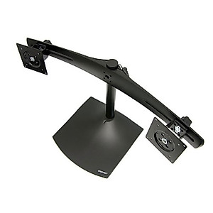 Ergotron DS100 Dual-Monitor Desk Stand, Horizontal, Black