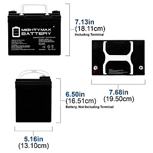 Mighty Max Battery 12V 35AH INT Battery Replaces Jazzy Select GT Power Chair - 2 Pack Brand Product