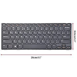 SUNMALL Keyboard Compatible with Dell inspiron 13Z-5323 14Z-5423 14Z-4523 14Z-3528 14Z-3526 14Z-5323,Vostro 3360 v3360 v3560D V3360D V3450D V3460D Series Laptop Black US Layout 5FCV3 V128725BS1 90.4