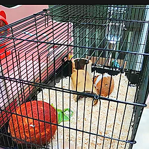 kathson 47x24 Guinea Pig Cage Liners Washable Guinea Pig Bedding Liner Base Small Animals Habitat Canvas Bottom Reusable Waterproof Cage Bedding Accessories for Rabbit Hamster Hedgehog Ferret(Black)