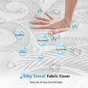 JYYA88BB Mattress Queen Size 12 Inch, Colchones Queen, Queen Mattress 12+ inch, Queen Mattress Memory Foam in a Box with Independent Spring/Medium Firm Mattress/Pressure Relief/CertiPUR-US Certified