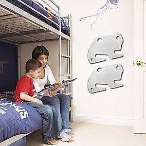 SOLUSTRE 2Pcs Bed Frame Brackets Adapter Headboard Bracket Bed Rail Fitting Bracket Headboard Attachment Bracket Furniture Connector