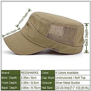 REDSHARKS Quick Dry Caps for Women Waterproof Hat for Men Running XL Beige Khaki