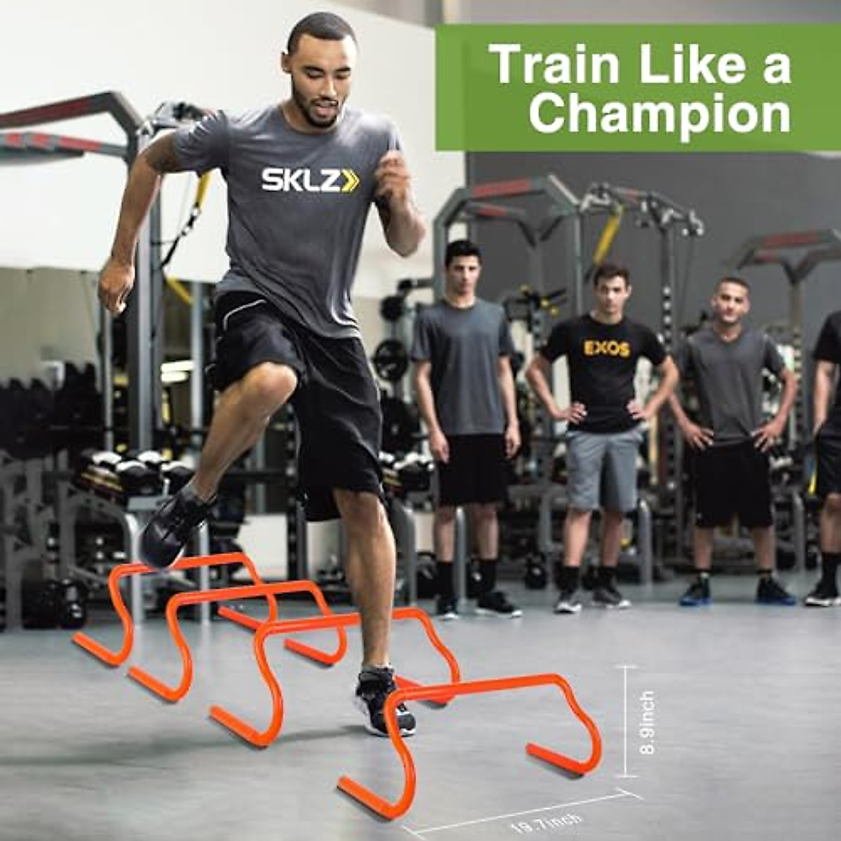 Ambifirner Agility Training Equipment Set - Agility Ladder(12 Rungs/20ft), 4 Speed Hurdles, 12 Training Cones, Jump Rope, Parachute for Speed/Soccer/Football Training with Carry Bag