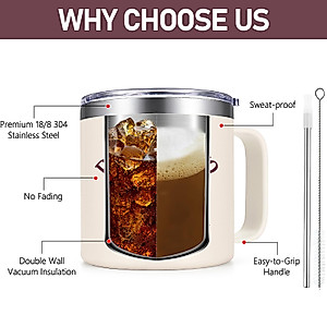 GINGPROUS 2025 New Mom Gifts, Promoted To Mommy Est 2025 Insulated Stainless Steel Coffee Mug, Mothers Day Gifts for New Mom To Be First Time Mama New Mother Mommy Pregnancy Baby Shower, 14oz