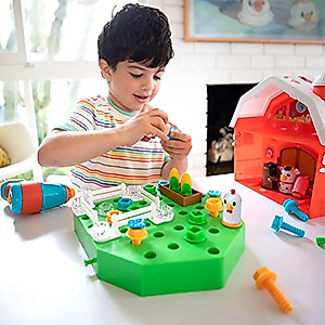 Educational Insights Design & Drill Bolt Buddies Farm Take Apart Toy with Electric Toy Drill, Preschool STEM Toy, Easter Basket Stuffers for Kids, Gifts for Boys & Girls, Ages 3+