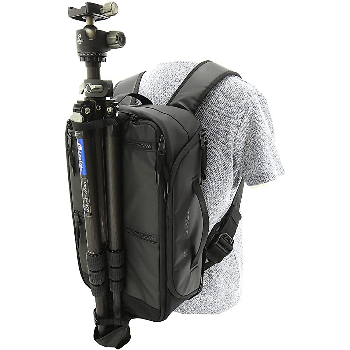 BEVISGEAR Top Shelf Camera Bag, Water Resistant Sling Backpack for Photo and Video with hidden Tripod Holder, works with DSLR, SLR, Mirrorless cameras and more