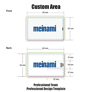 MEINAMI Customized Credit Card USB Flash Drive Thumb Drive Personalized Memory Stick 32GB 50 Pack