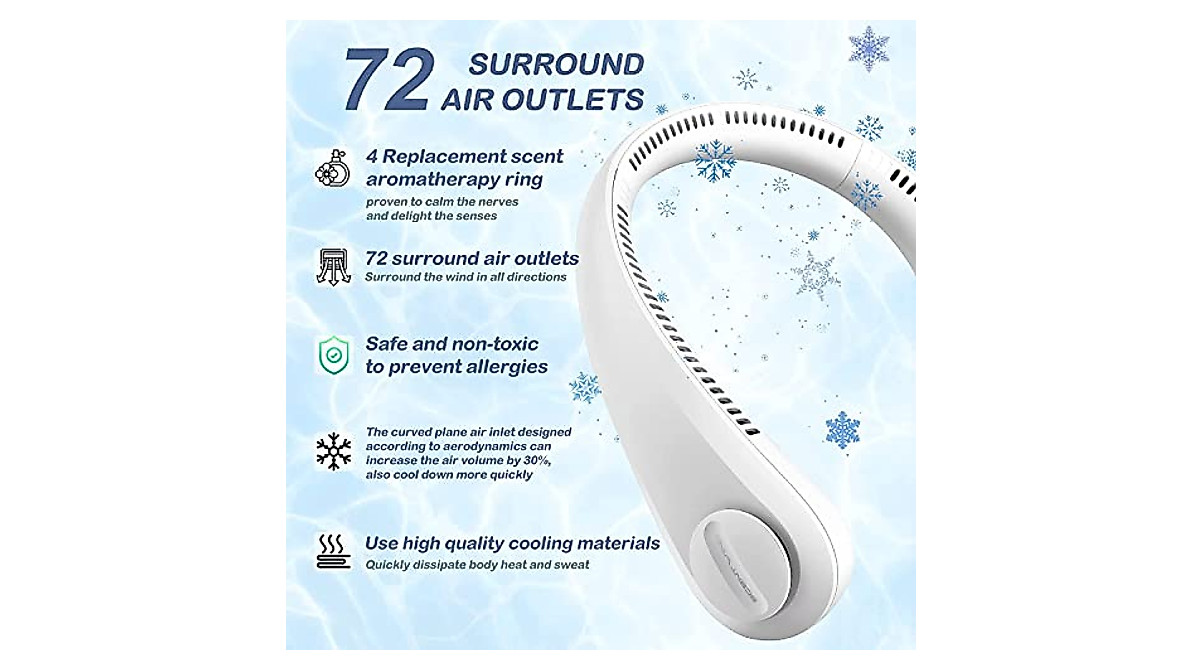 Portable Neck Fan with Aromatherapy – Stay Cool Anywhere