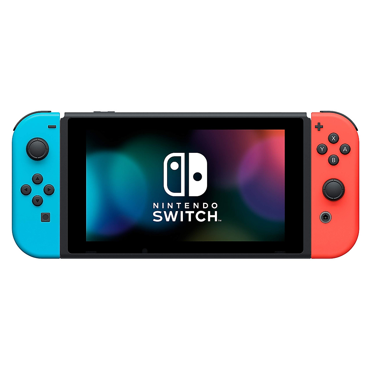 Nintendo Switch V2 Game Console - Black (HAC-001(-01) w/ OEM Blue/Red Joycon (Renewed)