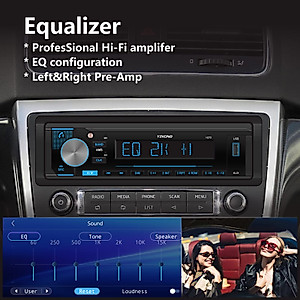 Single Din Car Radio Receiver Automatic Brightness Bluetooth Car Stereo with LCD Display AM/FM Radio MP3 Player USB SD AUX Port Built-in Microphone, Hands-Free Calling, APP Control
