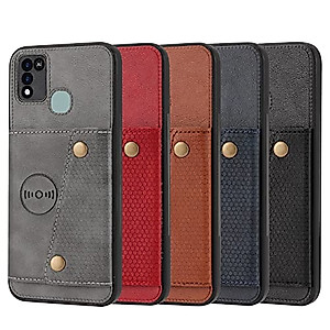 Phone Cover Case Wallet Case for Infinix Smart 5, Leather Case with Card Holder, Double Magnetic Clasp and Durable Shockproof Cover for Infinix Smart 5 Case,Magnetic Phone Case for Car Protective Shel