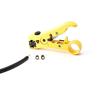 Premium Coaxial Cable Cutter/Prepping Tool for RG59, RG6, RG7, and RG11 - Stripping Tool for Category Cable- CAT6 CAT5 CAT3 Stripper - Universal for coaxial and cat wire