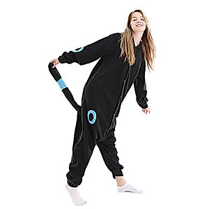 OGU' DEAL Unisex Adult Animal Onesie Pajamas Charactor Role Play Hallooween Cosplay Homewear Sleepwear Costume for Women Blue