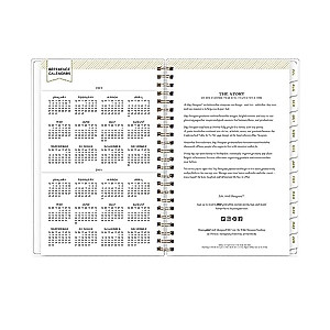 2023-2024 Day Designer Swiss Dot Blush Frosted Polypropylene Weekly/Monthly Academic Planning Calendar, 5" x 8", July 2023 to June 2024, 142497
