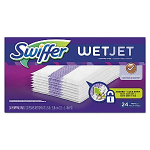 Swiffer Wetjet System Refill Cloths, 11.3" X 5.4", White, 24/box