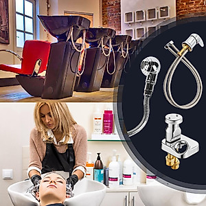 Fancemot Salon Faucet Parts, Barbershop Shampoo Bowl Faucet, Shampoo Bowl Hose, Shampoo Sprayer, Shampoo Sink Vacuum Breaker, Shampoo Bowls Sink Parts