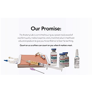 Anatomy Lab Parenteral Medication Training Kit with Injection Pad, 60 Piece Kit Practice to Perfect Venious and Injection Medication Preparation and Administration, Venipuncture and Injection Skills