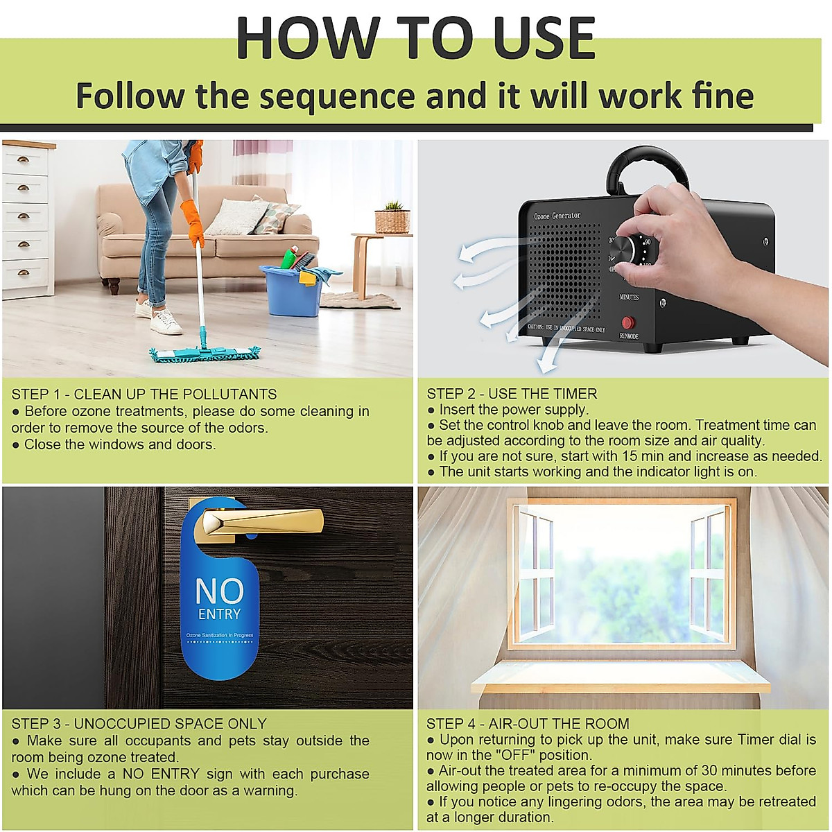 Medvoe 0zone Generator 30000mg - 0zone Machine for Car/Home/Smoke/Pet Odor, Black