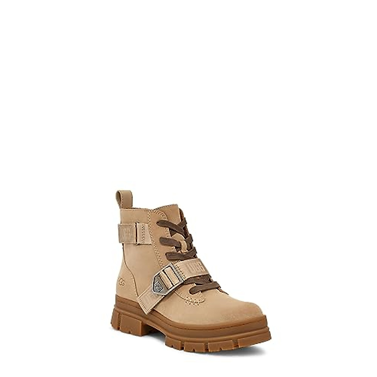 UGG Women's Ashton LACE UP Combat Boot, Mustard Seed, 10