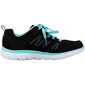 Skechers Women's Summit New World Black/Light Blue Sneaker 10 M US