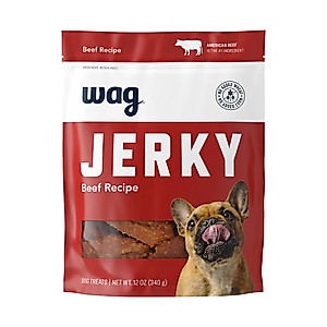 Amazon Brand - Wag Soft & Tender American Jerky Dog Treats – Beef Recipe (12 oz)