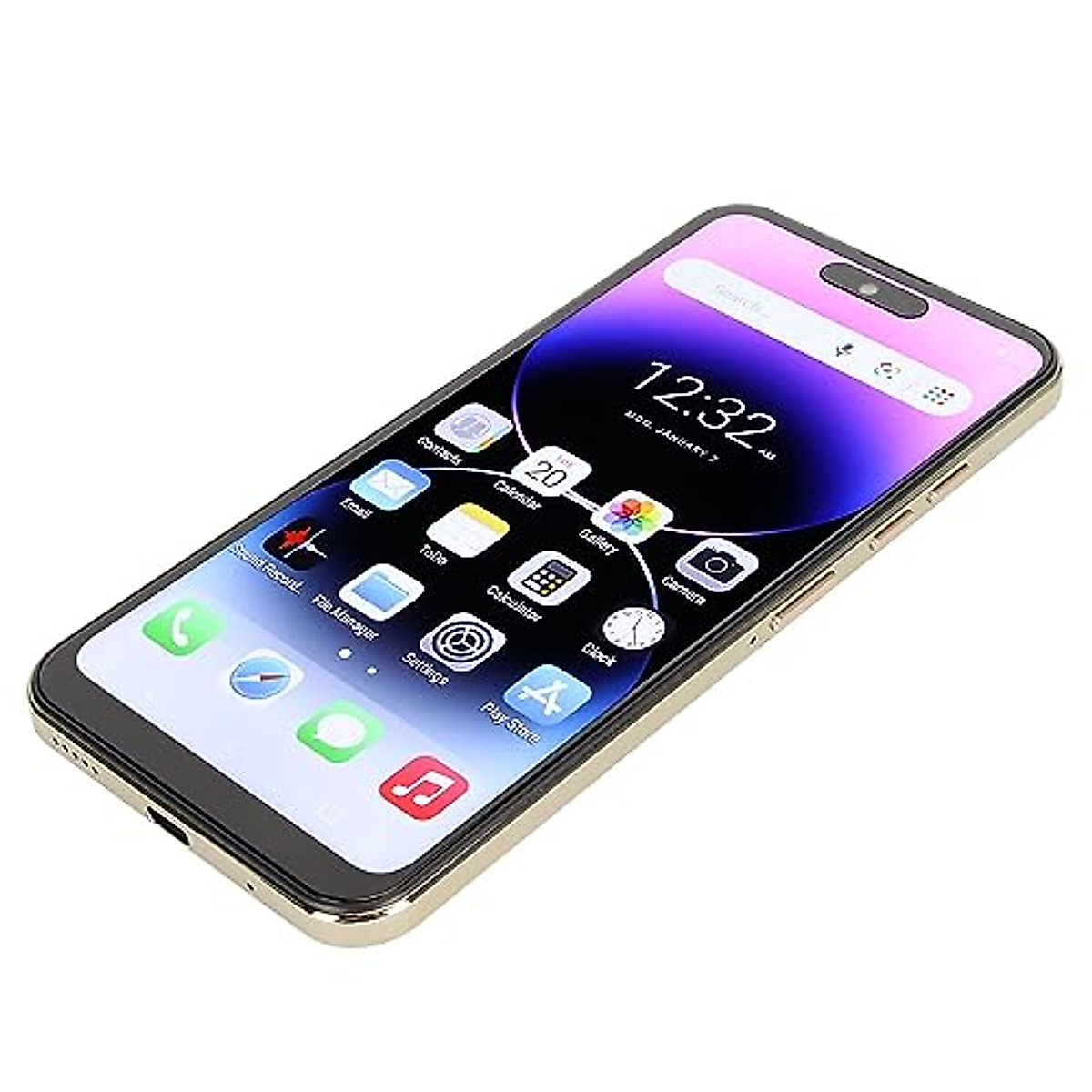 DAUERHAFT I14promax Smartphone, I14 Pro 4G Smartphone Slim Body 8MP 24MP Camera 2520x3088 Resolution for Work Use (#2)