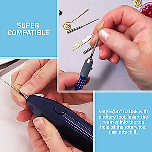 COLIBROX 10pc 2" Diamond Bead Reamer Set 1/16" x 7/8" for Dremel Rotary Tool 1/8"
