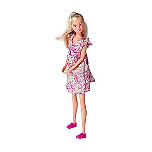 Simba 105733588 - Steffi Love Baby Surprise, Pregnant Doll with Baby Surprise, Boy, Girl, Twins, 3 Assorted Designs, Only One Item Supplied, Over 11 Pieces, 29 cm, from 3 Years