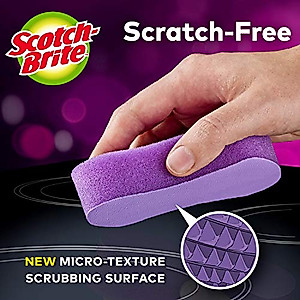 Scotch-Brite Scratch-Free Glass Cooktop Pads, Chemical-Free Cleaning, 2 Cleaning Pads