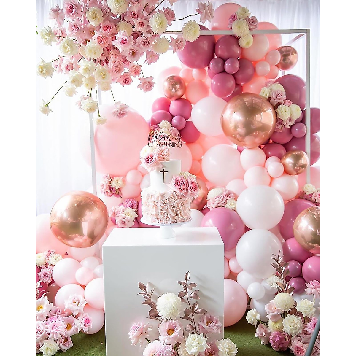 80pcs Light Pink Balloons 12inch Pastel Pink Balloons for Birthday Bridal Baby Shower Gender Reveal Wedding Party Decorations (with Pink Ribbon)