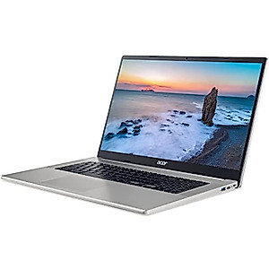 Acer 2022 Chromebook, 17" IPS Full HD(1920x1080) Screen, Intel Celeron Processor Up to 2.80 GHz, 4GB DDR4 Ram, 64GB SSD, Super-Fast 6th Gen WiFi, Chrome OS, Natural Silver(Renewed)