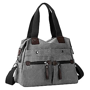 Eshow Women Canvas Shoulder Handbags, Satchel Handbags Cross-Body Bag Messenger Tote Bag for Women