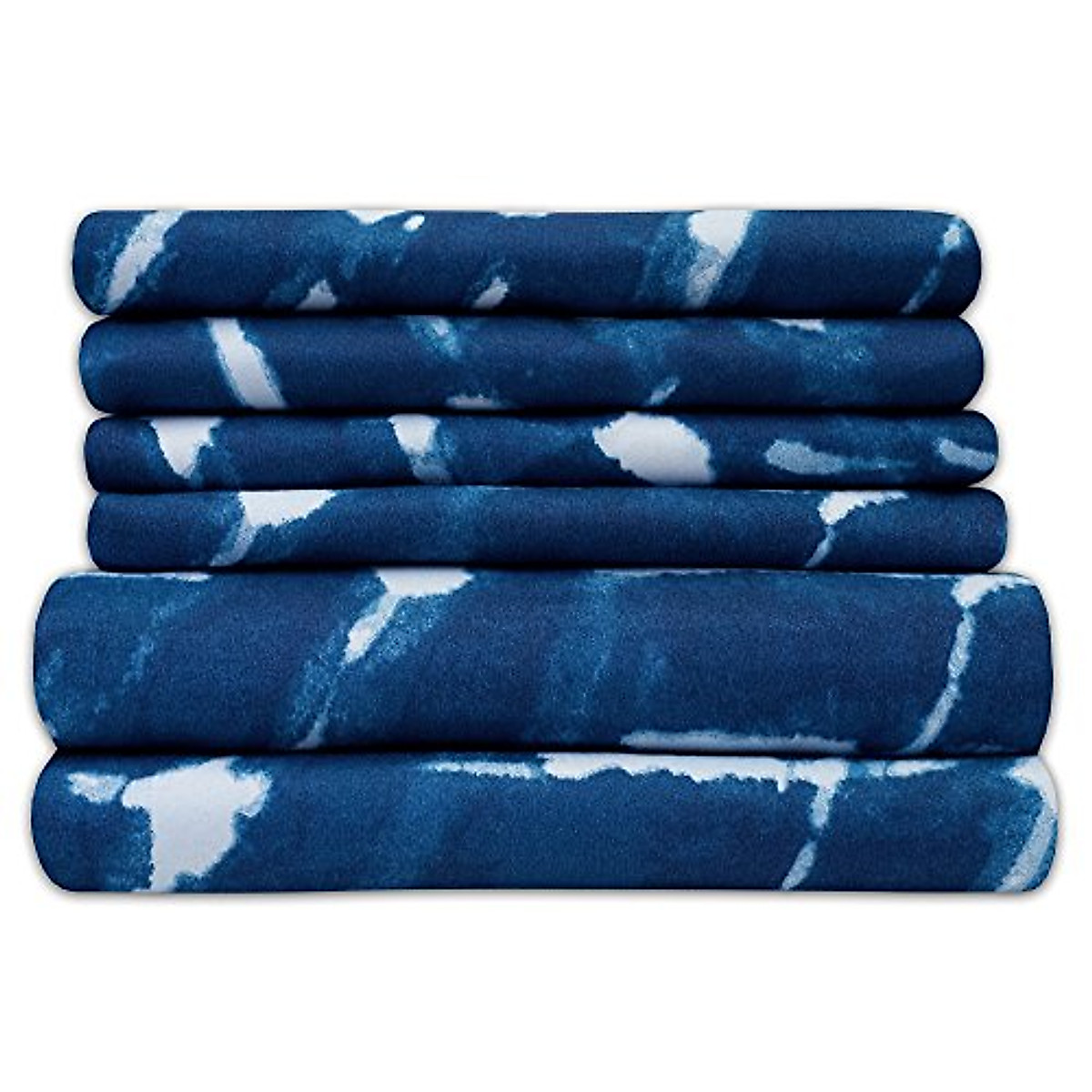 Queen Sheets Printed - 6 Piece 1500 Supreme Collection Fine Brushed Microfiber Deep Pocket Queen Sheet Set Bedding - 2 Extra Pillow Cases, Great Value, Queen, Monroe