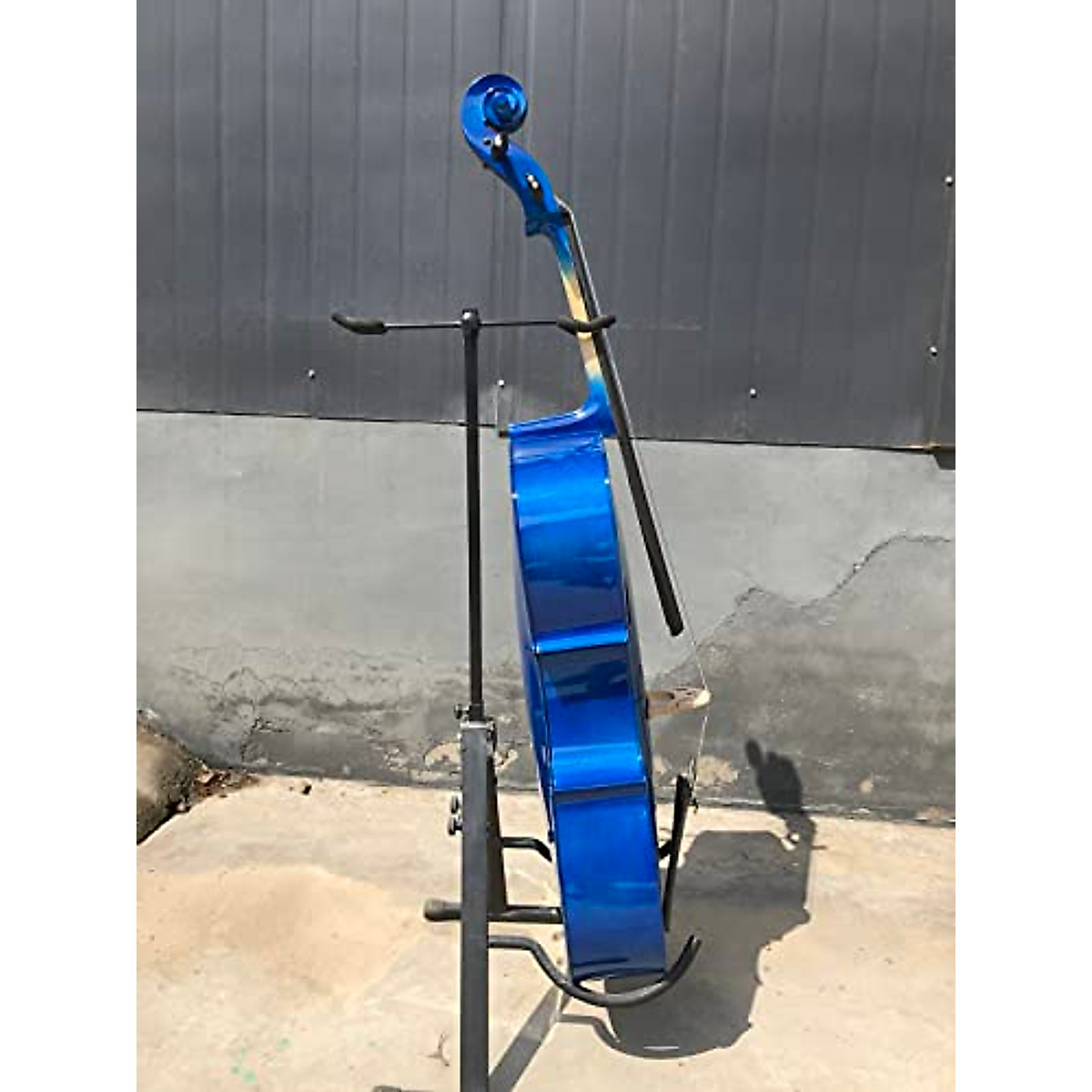 Vetimobato Acoustic Cello 4/4 Full Size Hand Made Professional Sound Nice Spruce Wood Top Maple Back Side Wood Ebony Wood Finger Board and Cello Pegs Steel Strings Cello with Bag & Bow (blue)