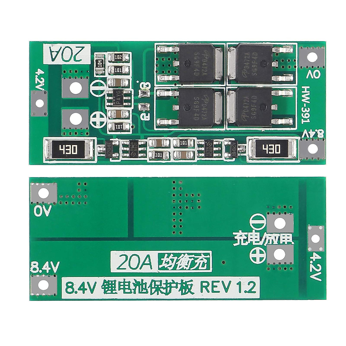 5 PCS 2S 20A 7.4V 8.4V 18650 Li-Ion Lithium Battery 18650 Charger PCB BMS Board with Balance