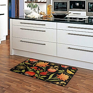 susiyo Kitchen Mat Exotic Flowers Birds Fruits Kitchen Rug Mat Anti-Fatigue Comfort Floor Mat Non Slip Oil Stain Resistant Easy to Clean Kitchen Rug Bath Rug Carpet for Indoor Outdoor Doormat