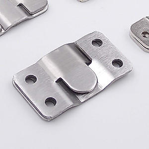 4 Pieces (2 Pairs) Stainless Steel Universal Sectional Sofa Interlocking Photo Frame Connector Bracket Sofa Connector Bracket 2mm Thickness Sectional Couch Bracket with Screws, Large