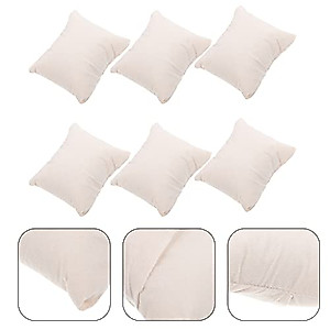 Unomor 6Pcs watch box pillow silk pillowcase monitor stand black throw pillow black tray black pillow covers pillows bracelet pillow case Watch Pillow white silk floss small pillow pu
