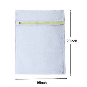 Laundry Bags, SASUM 3 Pack (3 Large) Mesh Thick Polyester Wash Bags Premium Durable White for Jeans, Lingerie,Socks, Bra,Sweaters, Coats in Washing Machine and Drier