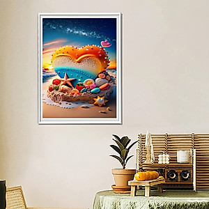 Lunyloer Diamond Painting, 5D Diamond Art Kits for Adults Beginner, DIY Paint with Round Full Drill Diamonds Paintings Gem Art Perfect for Home Wall Decor 12x16inch