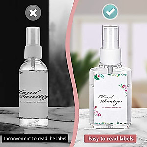 HULISEN 24 Pcs Spray Bottles 2oz / 60ml Small Empty Plastic Travel Bottle Set, Fine Mist Spray Bottle for Baby Shower, Refillable Liquid Containers with 1 funnel, Leak-proof Cap Lid