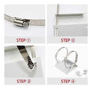 2pcs Universal Wall Mounting Bracket with 8 Loops, Vertical Pole Mount Adapter for CCTV Security Camera PTZ Dome Indoor Outdoor AP Access Point Client CPE