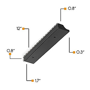 Rustic State 4 Sectional Adjustable Under Cabinet Mount Wood Stemware Rack Hanging Shelf Glassware Holder Bar Organizer with up to 12 Wine Glass Storage 12 Inch Deep Black