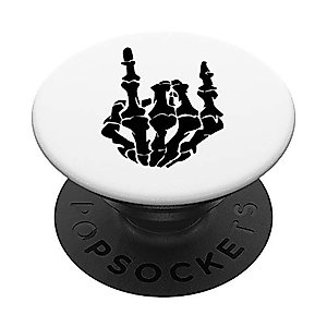 Heavy Metal Rock Skeleton Hand Decal Music Lovers Gifts PopSockets PopGrip: Swappable Grip for Phones & Tablets